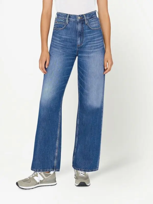 FRAME High-rise Straight Leg Jeans