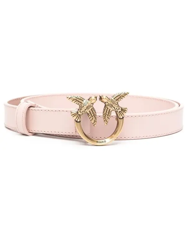Pinko Love Berry Leather Belt - Pink