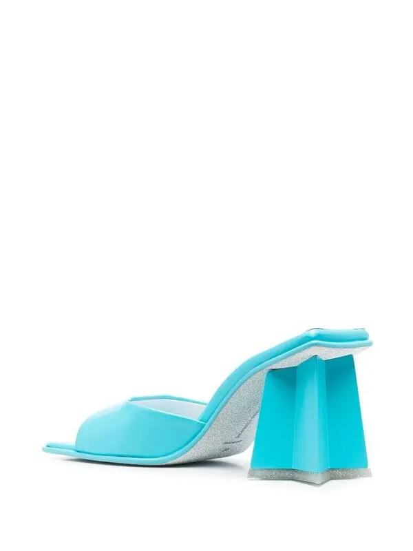 CHIARA FERRAGNI Square-toe Block-heel Sandals - Blue