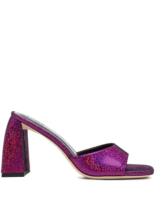 By Far 90mm Michele Glitter Sandals