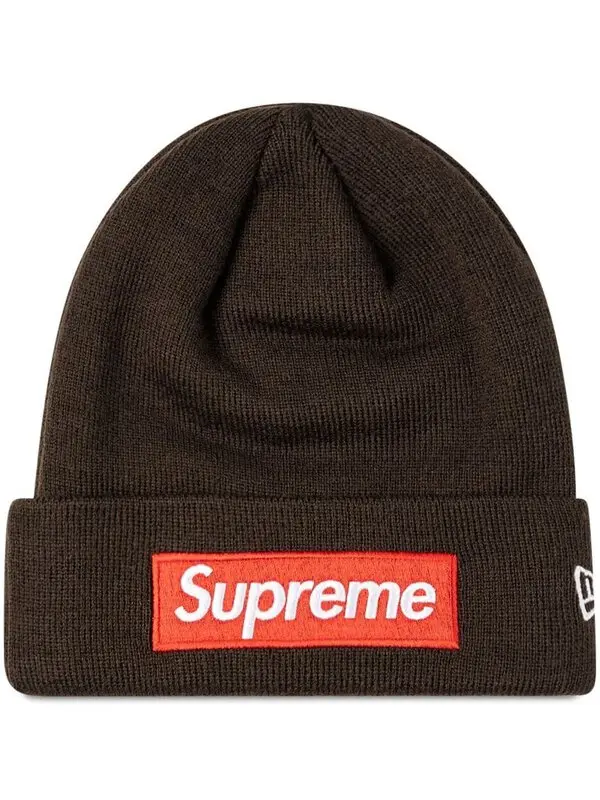 Supreme X New Era Box-logo Beanie - Brown