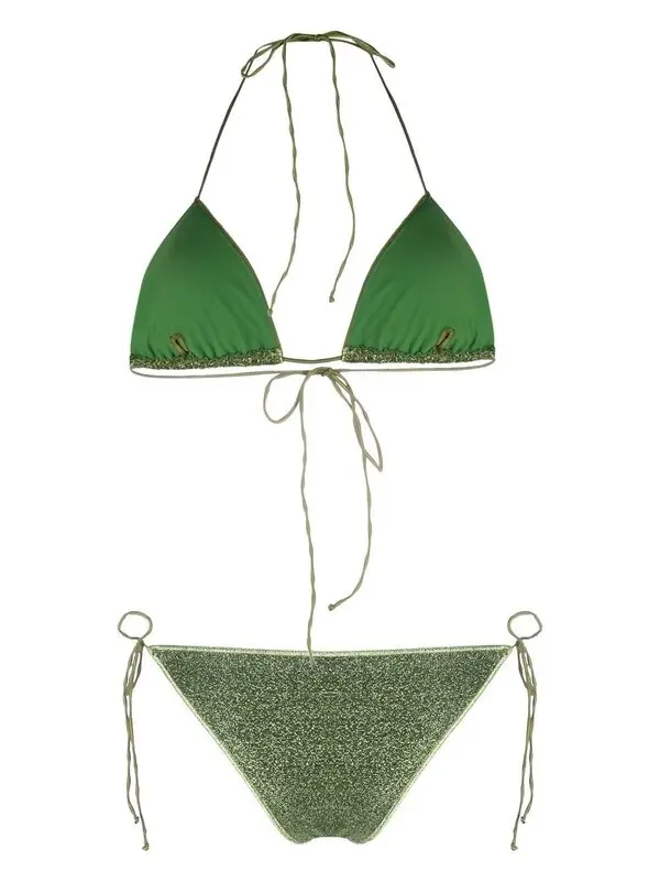 Oseree Tie-fastening Bikini - Green