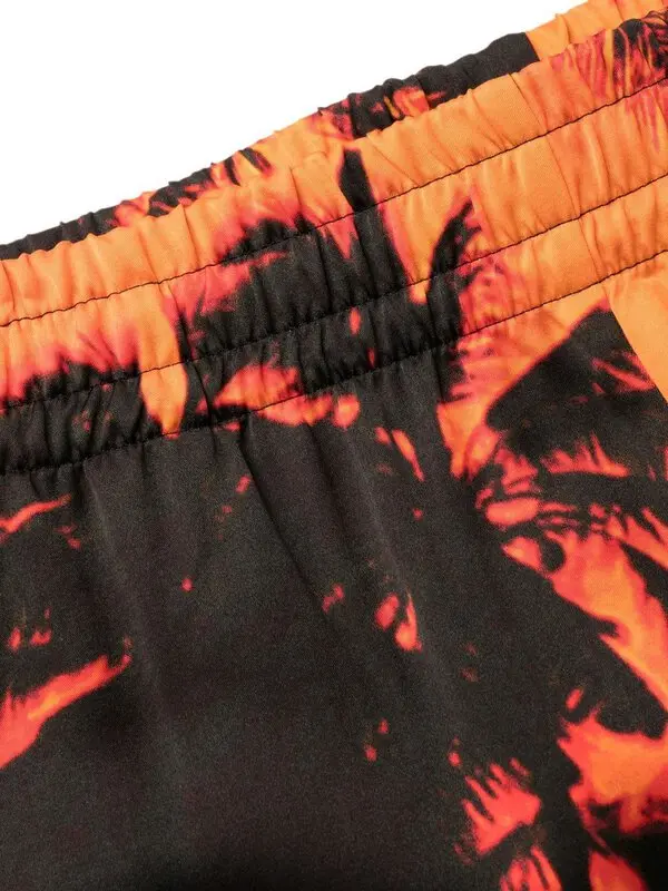 BLUE SKY INN Palm-tree Print Swim Shorts - Orange