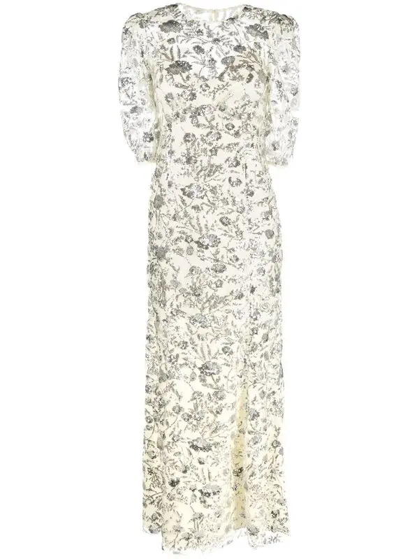 SELF-PORTRAIT Sequin-embellished Maxi Dress