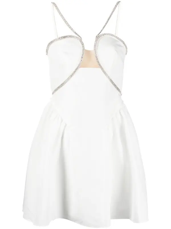 SELF-PORTRAIT Crystal-embellished Cut-out Minidress