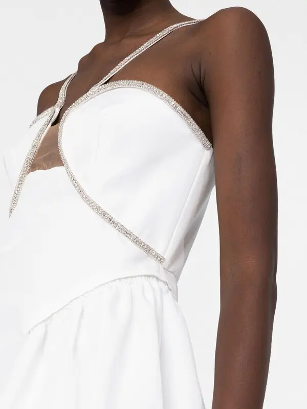SELF-PORTRAIT Crystal-embellished Cut-out Minidress