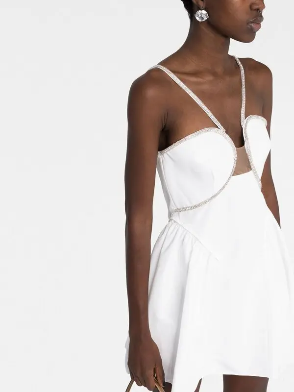 SELF-PORTRAIT Crystal-embellished Cut-out Minidress