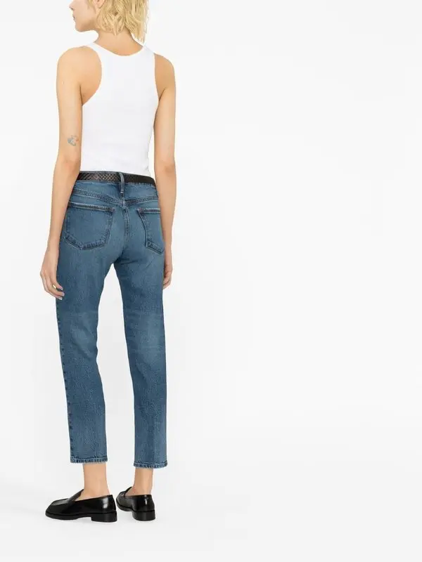 FRAME Cropped Straight Leg Jeans