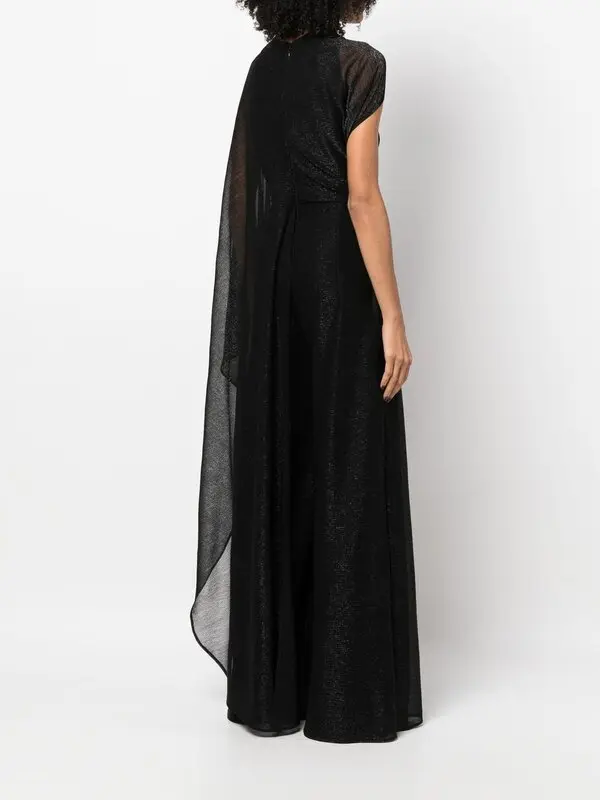 Talbot Runhof Cape Wide-leg Jumpsuit