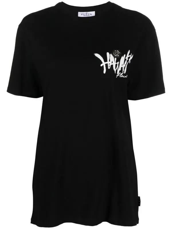 Philipp Plein Hawaii-print Long-line T-shirt