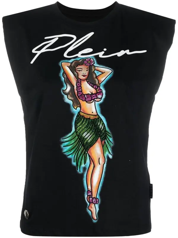 Philipp Plein Aloha Logo-print Tank Top - Black