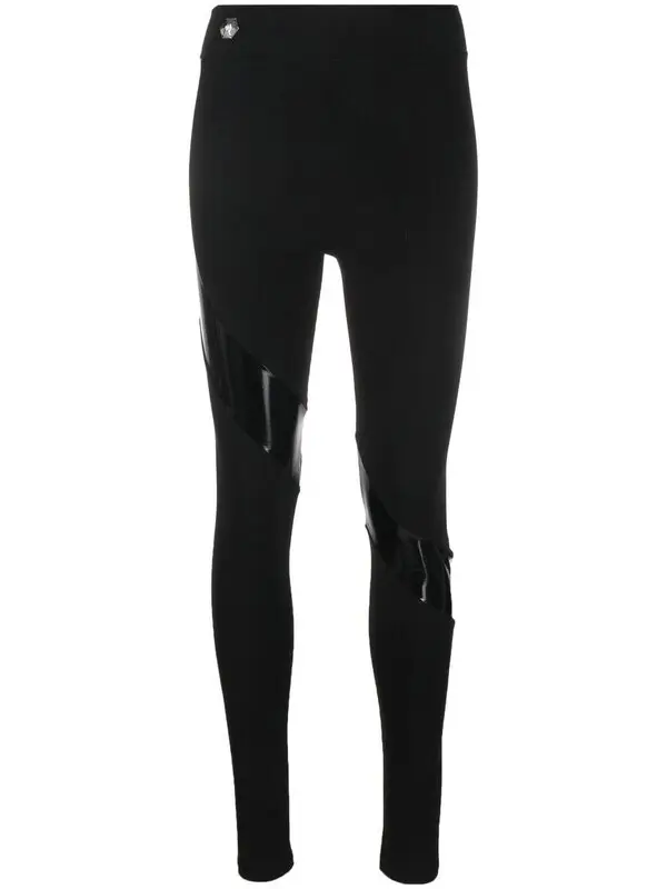 Philipp Plein Tape-detail Stretch Leggings