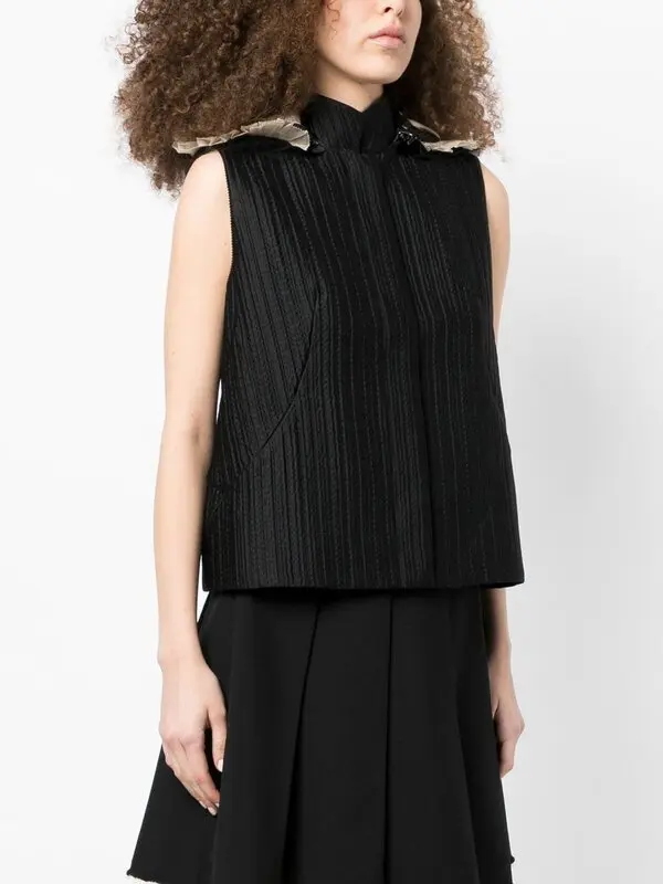 Shiatzy Chen Mulberry-silk Hooded Vest