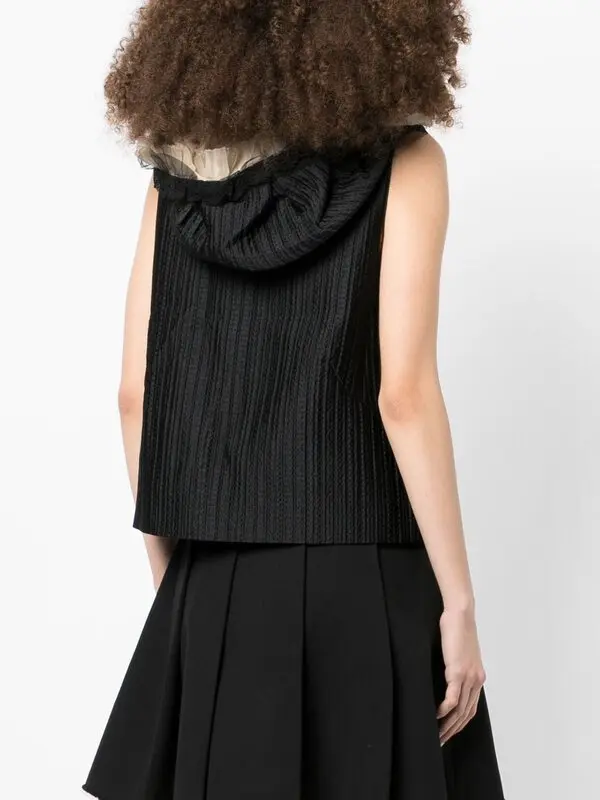 Shiatzy Chen Mulberry-silk Hooded Vest