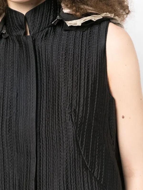 Shiatzy Chen Mulberry-silk Hooded Vest