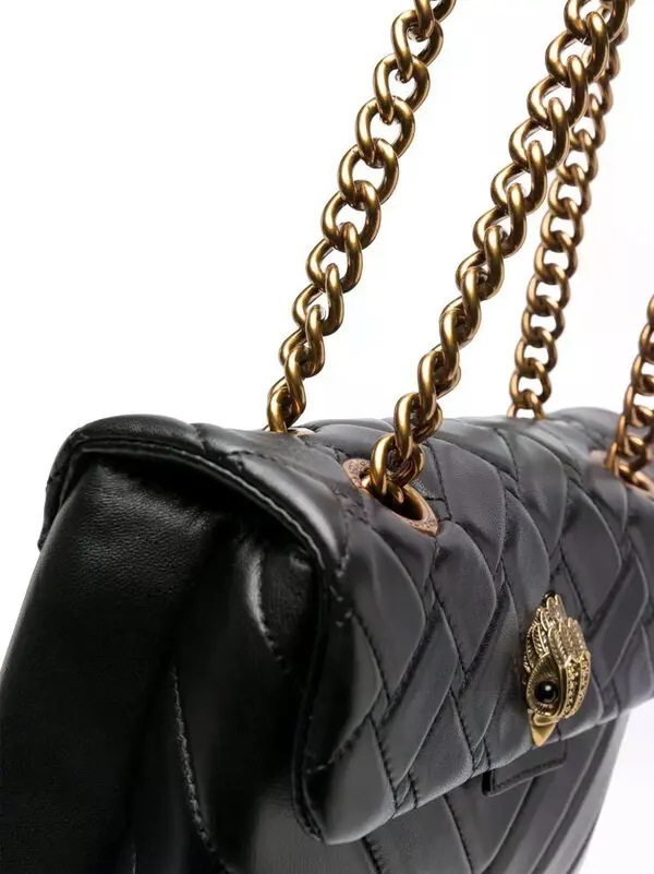 Kurt Geiger Kensington Lambskin Leather Shoulder Bag - Black