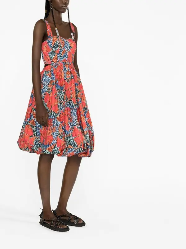 Ulla Johnson Graphic-print Sweetheart Neck Dress