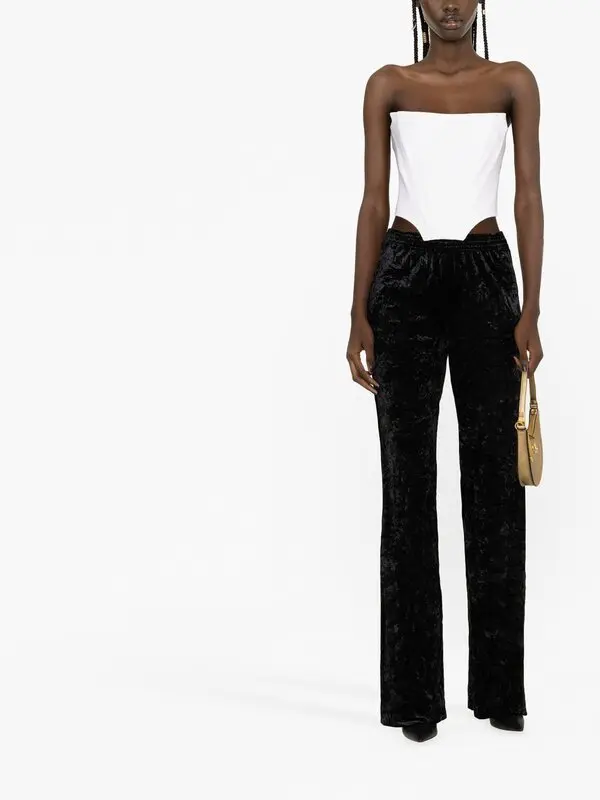 Saint Laurent Wide-leg Velvet Trousers