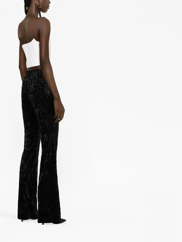 Saint Laurent Wide-leg Velvet Trousers