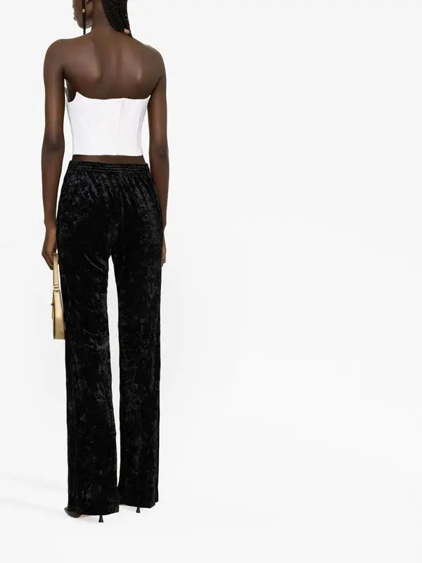 Saint Laurent Wide-leg Velvet Trousers