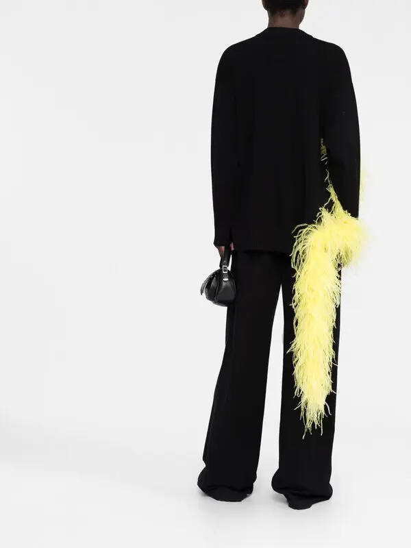Attico Blanche Feather-detail Jumper