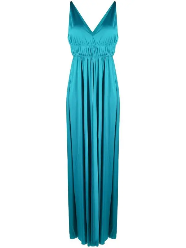 P.a.r.o.s.h V-neck Pleated Maxi Dress