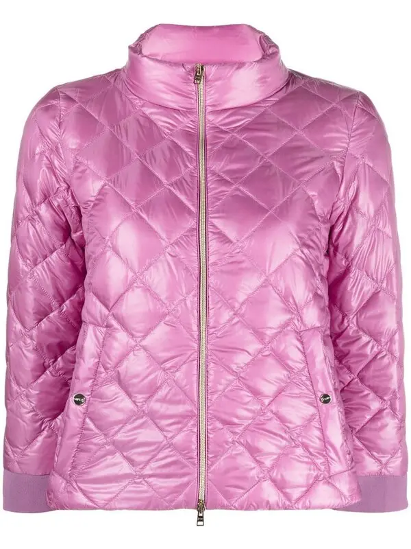 Herno Ultralight Diamond-quilted Down Jacket - Purple