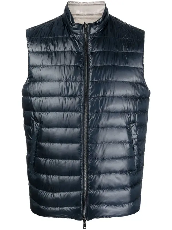 Herno Reversible Quilted Gilet - Blue