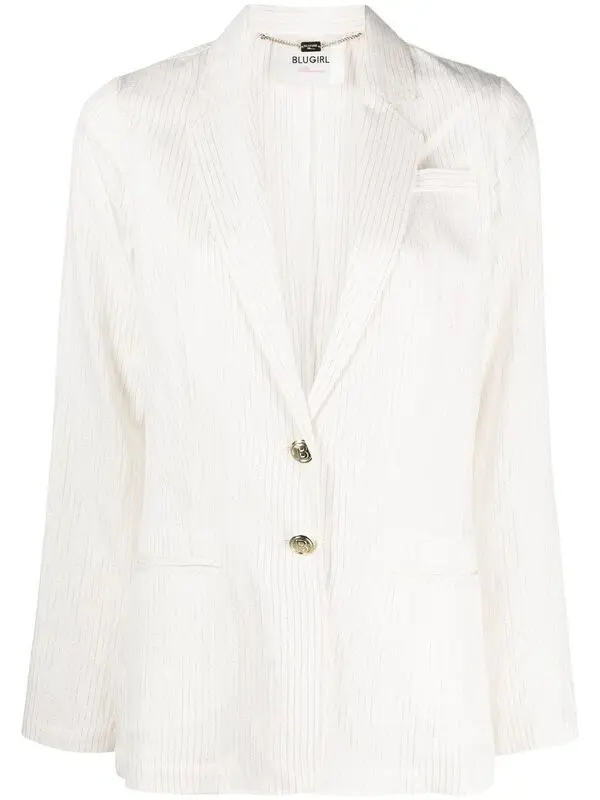BLUGIRL Single-breasted Blazer With Metallic Stripes
