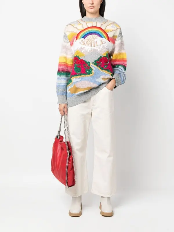 Stella McCartney Intarsia-knit Jumper - Grey