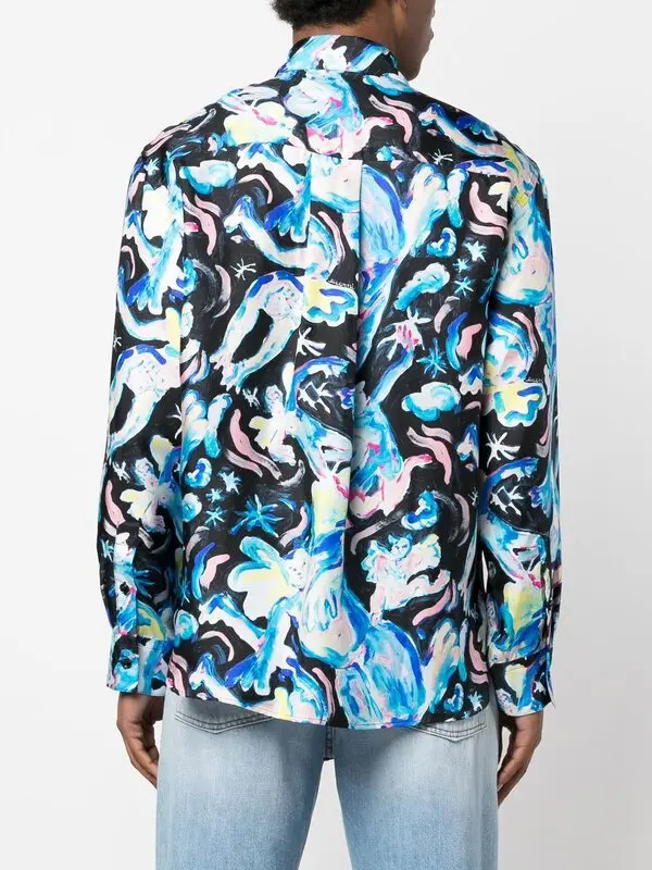 Marni Illustration-print Silk Shirt