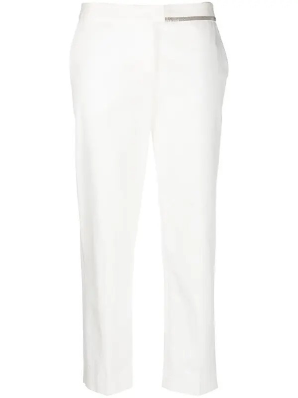 Fabiana Filippi Beaded Trim Tapered Trousers