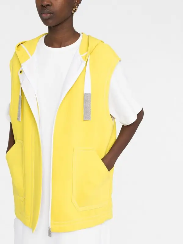 Fabiana Filippi Zip-up Hooded Vest