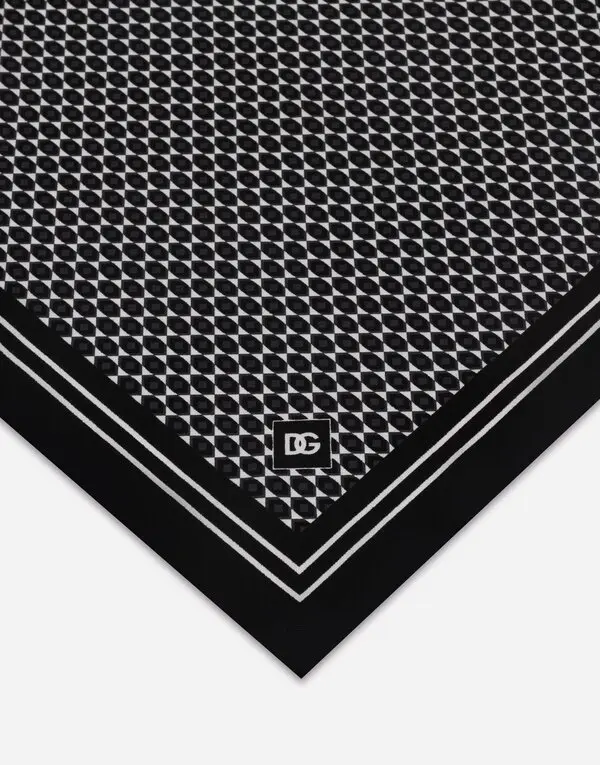 Dolce & Gabbana Printed Silk Pocket Square