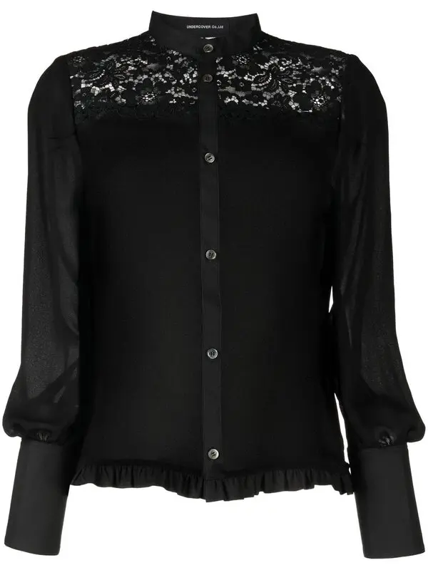 UNDERCOVERISM Lace-trim Long-sleeve Blouse