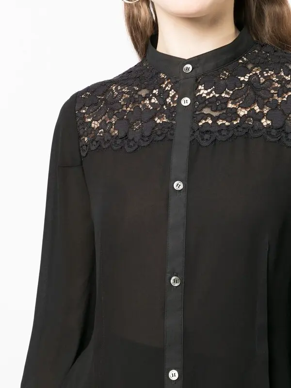 UNDERCOVERISM Lace-trim Long-sleeve Blouse