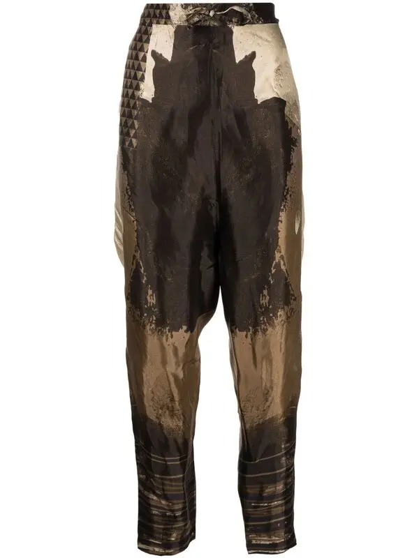 Masnada Graphic-print Trousers