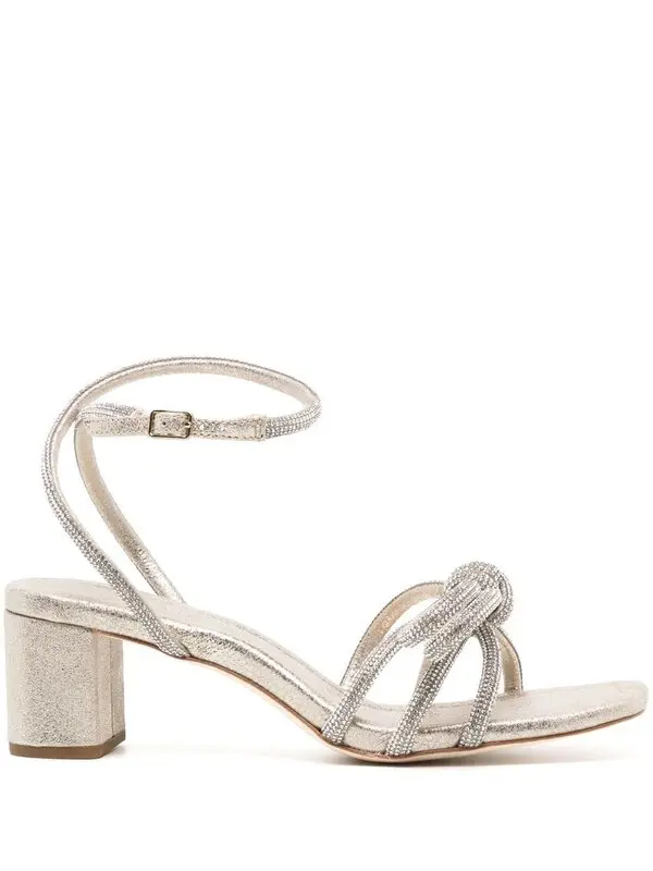LOEFFLER RANDALL Leather Bow 60mm Sandals - Gold