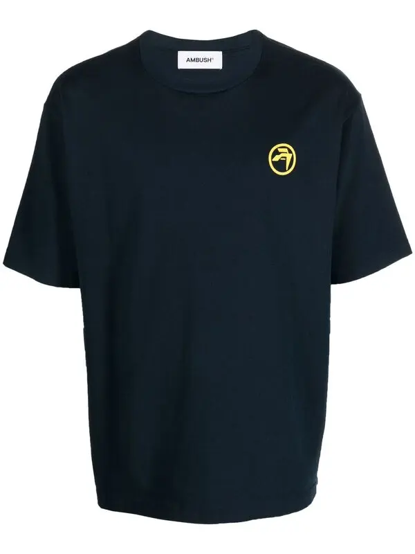 AMBUSH Records-print Cotton T-shirt - Blue