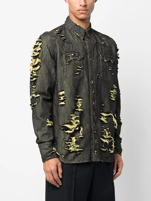 Marni Distressed Denim Shirt