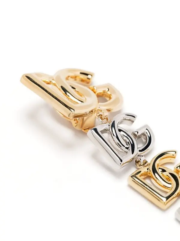 Dolce & Gabbana Dg-logo Clip-on Drop Earrings