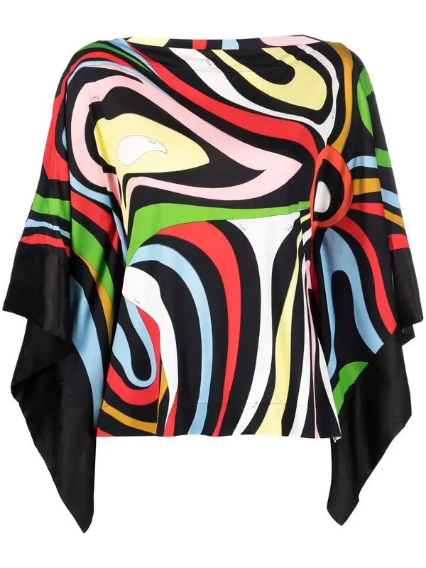 Emilio Pucci Marmo-print Kaftan Top