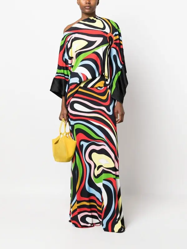 Emilio Pucci Marmo-print Kaftan Top