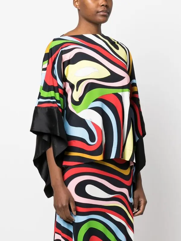 Emilio Pucci Marmo-print Kaftan Top