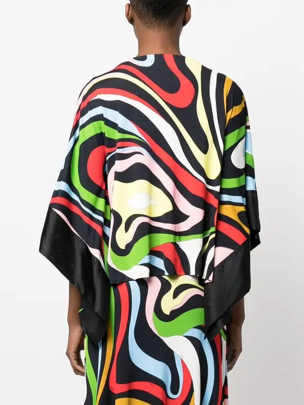 Emilio Pucci Marmo-print Kaftan Top
