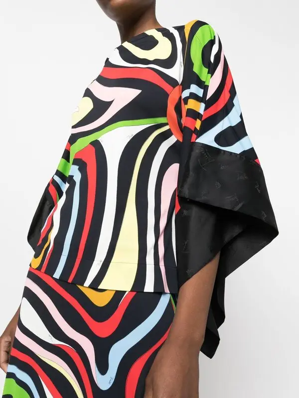 Emilio Pucci Marmo-print Kaftan Top