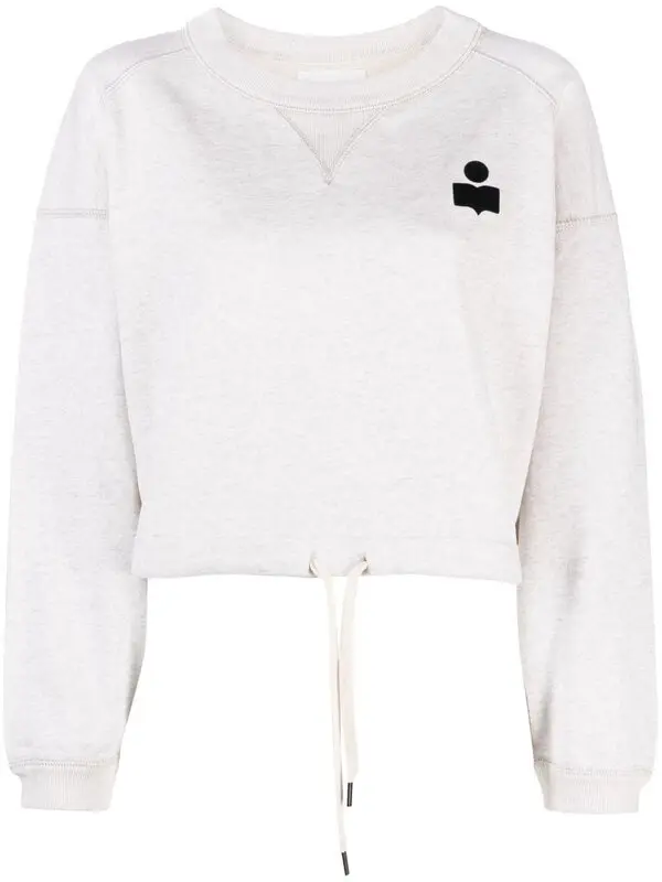 MARANT ETOILE Margo Cropped Sweatshirt - Neutrals