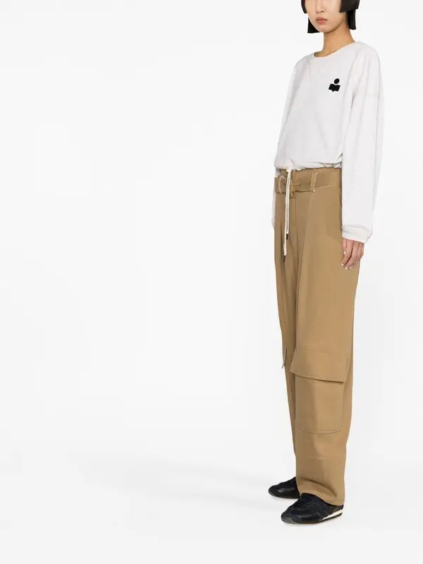 MARANT ETOILE Margo Cropped Sweatshirt - Neutrals