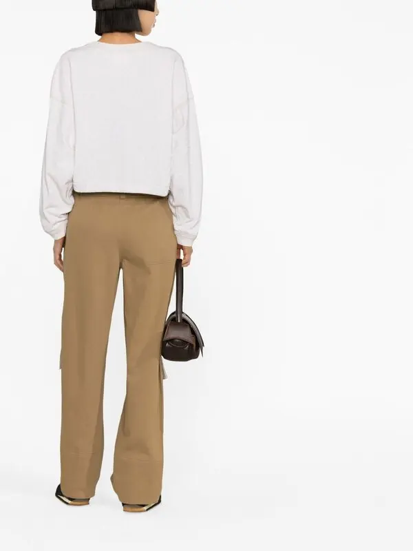 MARANT ETOILE Margo Cropped Sweatshirt - Neutrals