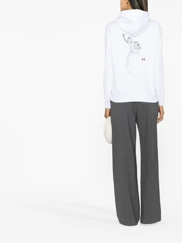 LANVIN Logo-embroidered Drawstring Hoodie